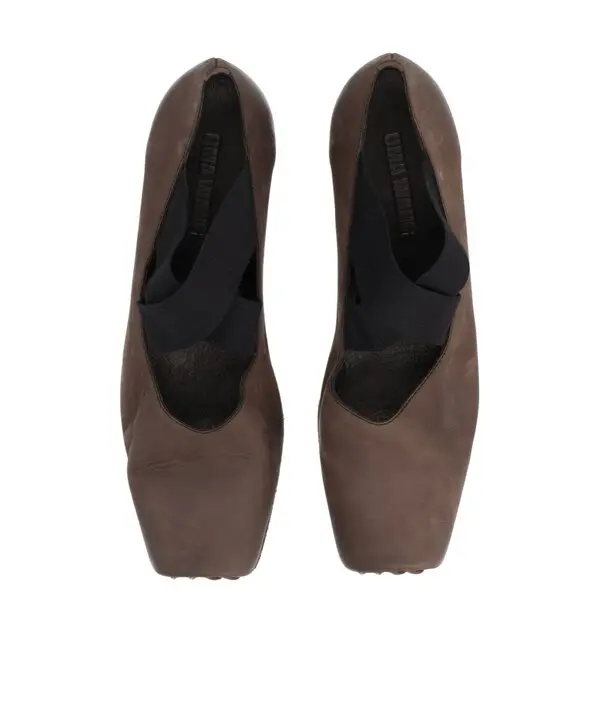 UMA WANG Square-toed Ballet Flats With Elastic Detail
