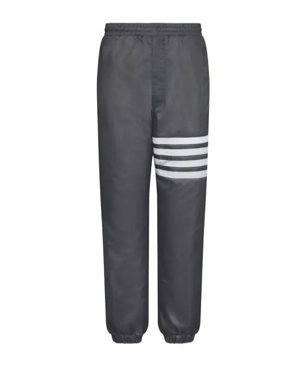 Thom Browne Four-bar Stripe-detail Track Trousers - Dark Grey