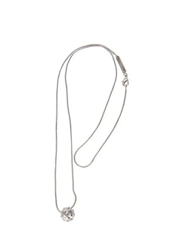 Rick Owens Temple Mini Orb Embellished Necklace - Gray