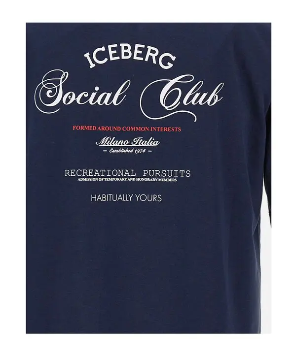 Iceberg Social Club Logo T-shirt - Blue