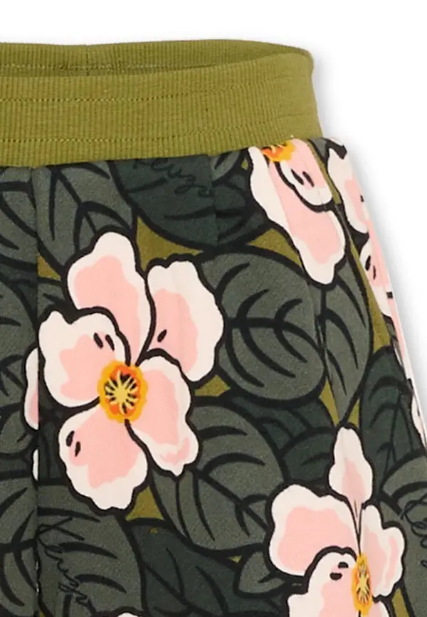 Kenzo Floral Print Elastic Waist Trousers