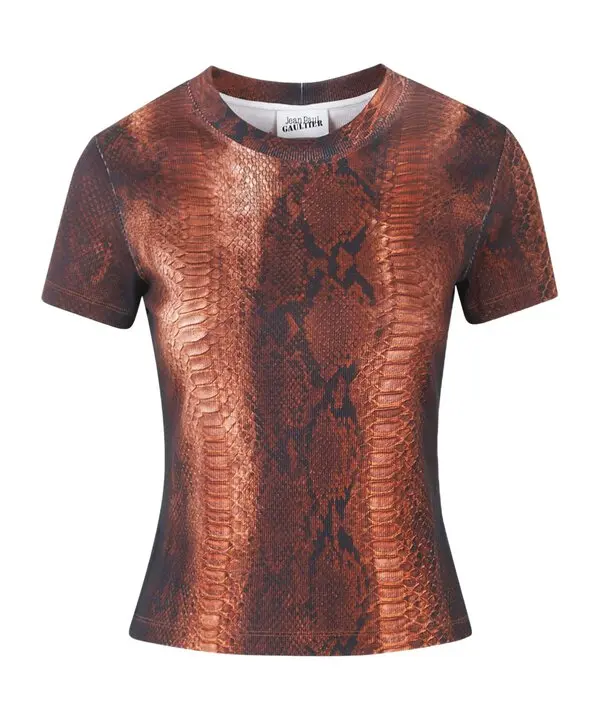 JEAN PAUL GAULTIER Printed Ribbed T-shirt - Multicolor