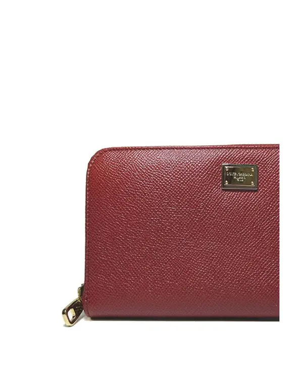 Dolce & Gabbana Logo Details Wallet - Red