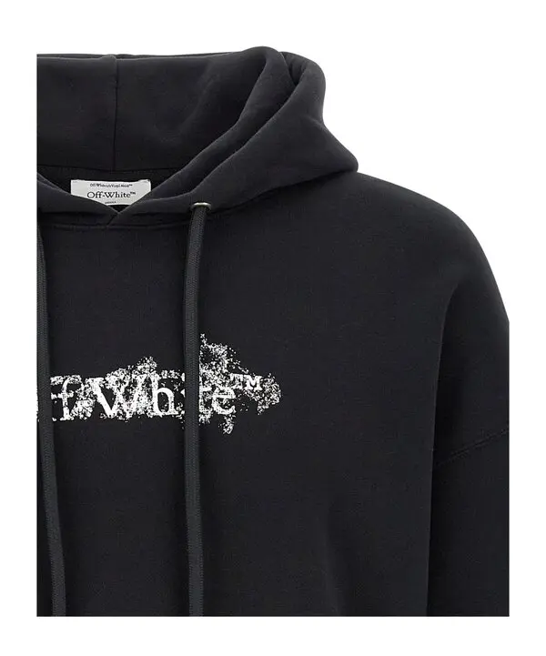 Off-White Logo Printed Drawstring Hoodie