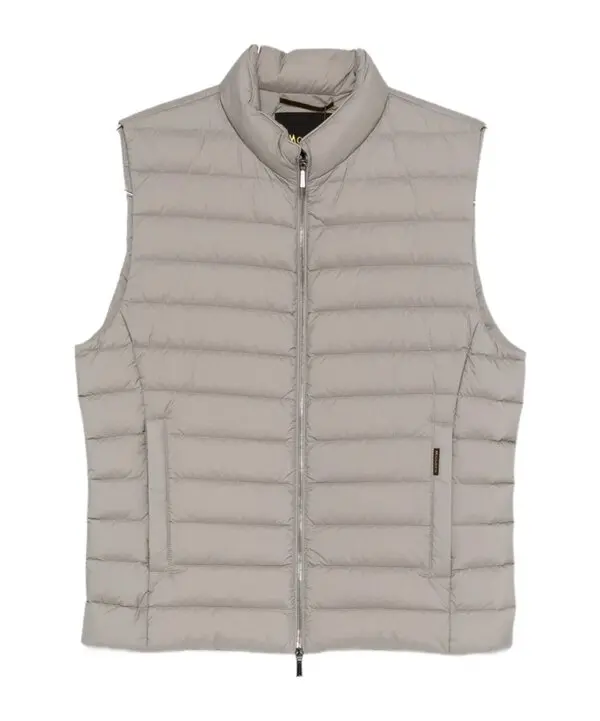 MOORER Puffer Vest With Zip Closure - Gray