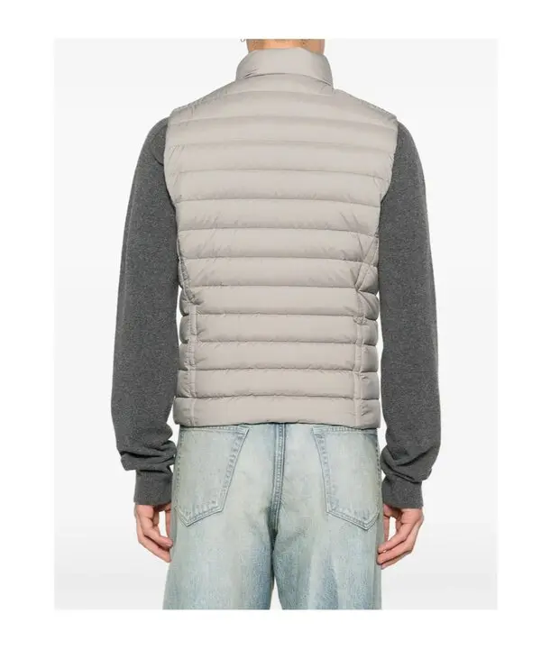 MOORER Puffer Vest With Zip Closure - Gray