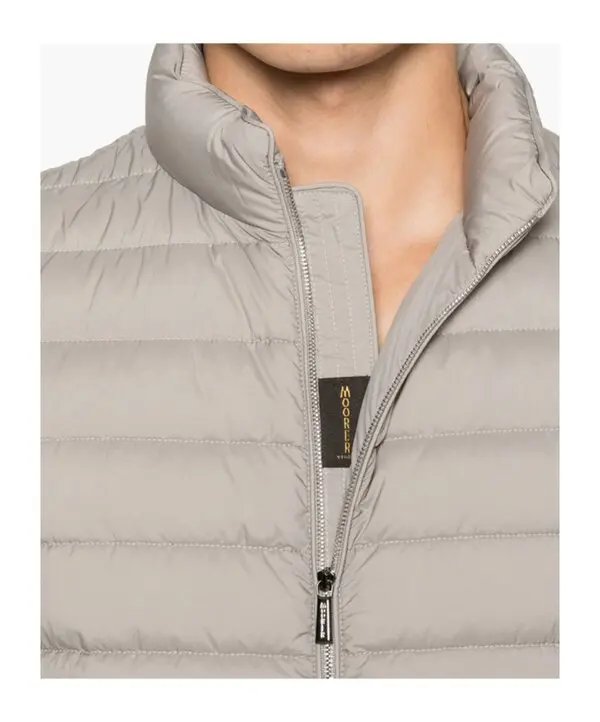 MOORER Puffer Vest With Zip Closure - Gray