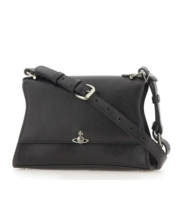VIVIENNE WESTWOOD Orb Plaque Shoulder Bag - Black