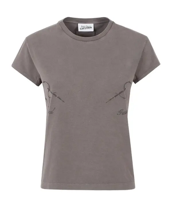 JEAN PAUL GAULTIER Embroidered T-shirt - Gray