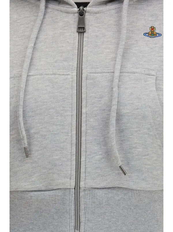 VIVIENNE WESTWOOD Leo Striped Drawstring Hoodie - Grey