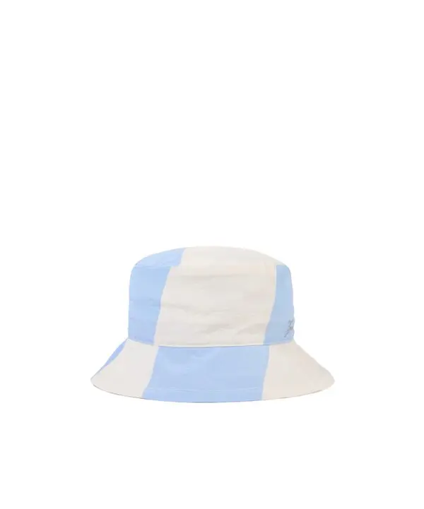 Jacquemus Striped Bucket Hat - White