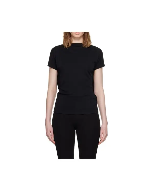 Jacquemus The Mistral Draped Open Back Top - Black