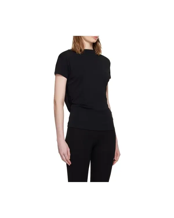 Jacquemus The Mistral Draped Open Back Top - Black