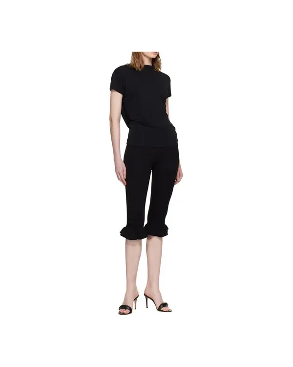 Jacquemus The Mistral Draped Open Back Top - Black
