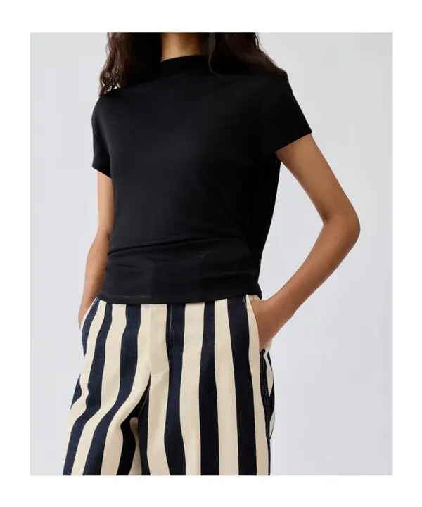 Jacquemus Draped Cut-out Back T-shirt - Black