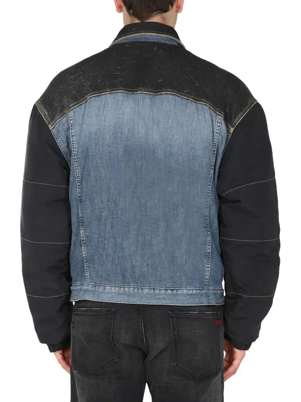 DIESEL® Plaid & Denim Jacket