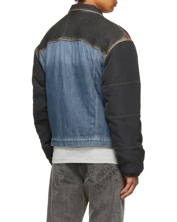 DIESEL® Plaid & Denim Jacket