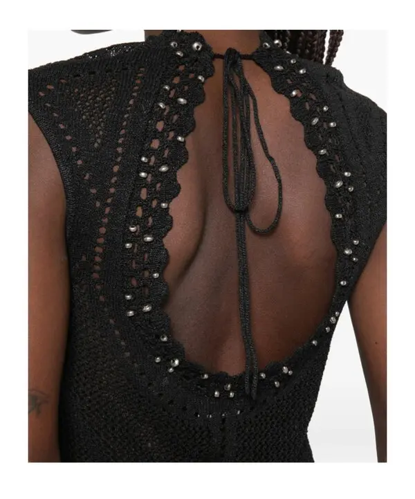 Isabel Marant Étoile Sleeveless Openwork Knit Top With Scalloped Trim