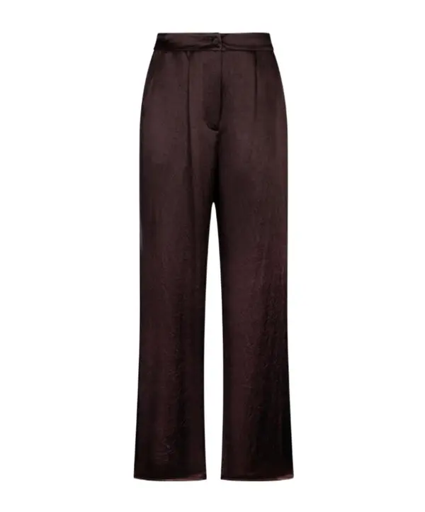 Liu Jo Pleated Effect Satin Wide-leg Trousers