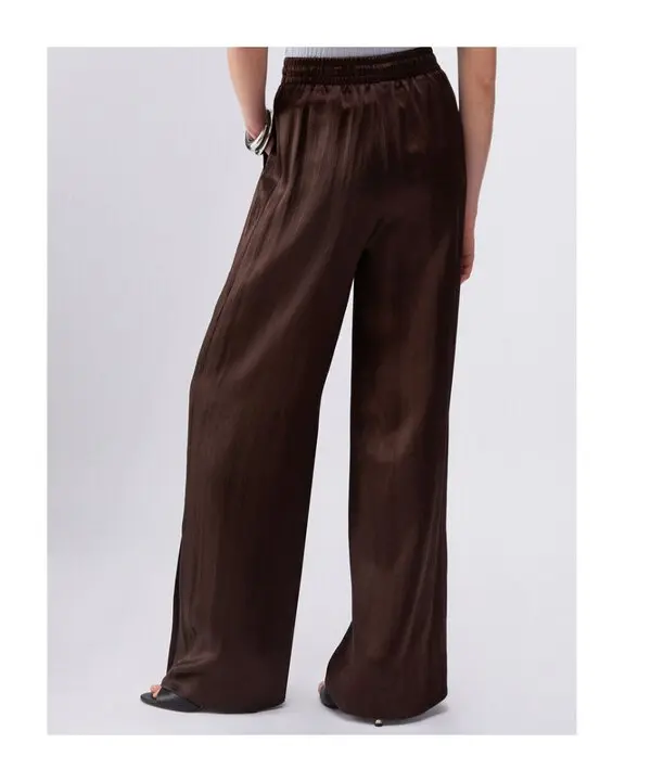 Liu Jo Pleated Effect Satin Wide-leg Trousers