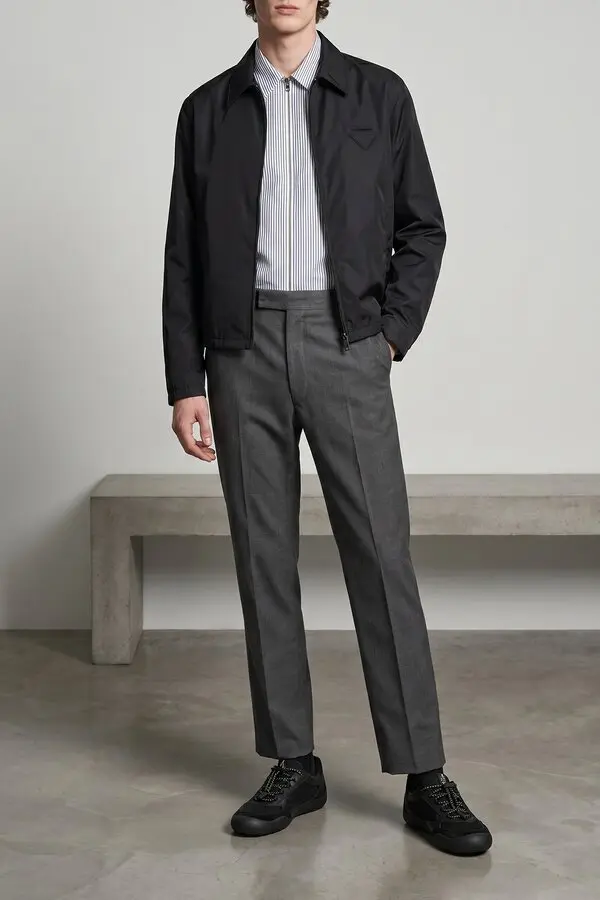 Prada Triangle Patch Zipped Jacket