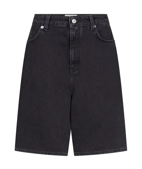 Loulou De Saison High-rise Denim Shorts - Washed Grey