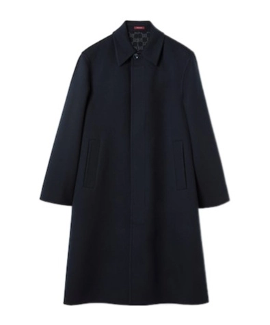Gucci Collared Double-breasted Coat - Blue/blue Grey