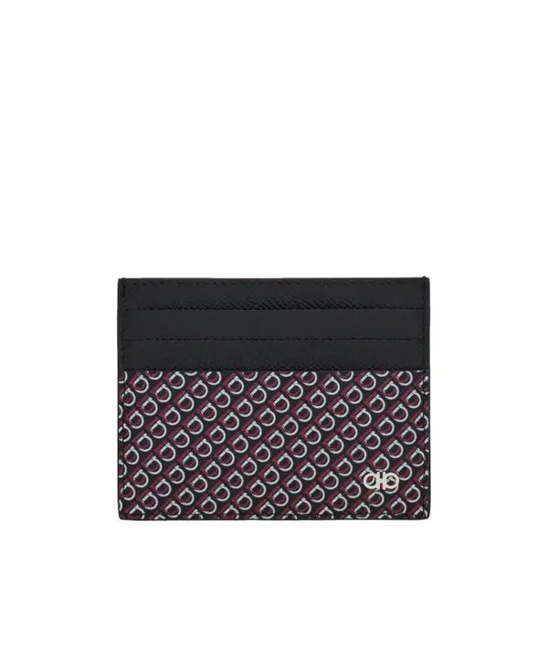 FERRAGAMO Gancini Credit Card Holder - Black