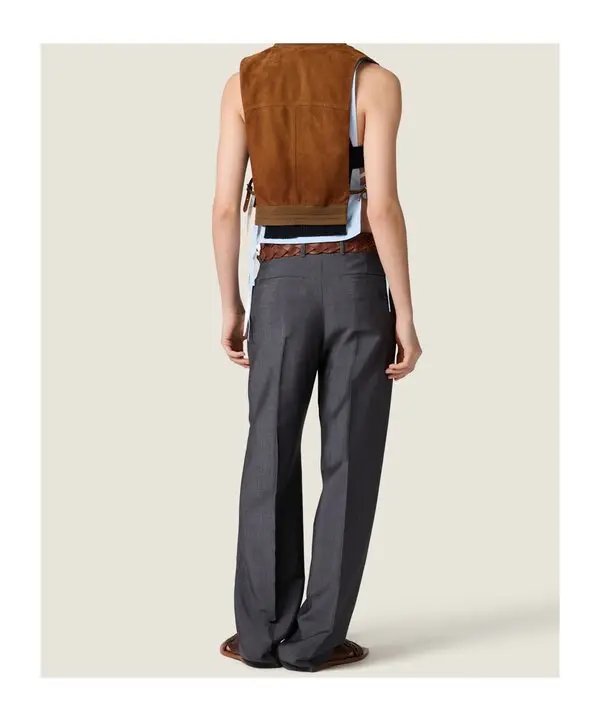 Miu Miu Logo Detailed Sleeveless Gilet