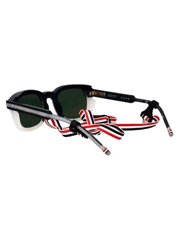Thom Browne Rectangular Frame Sunglasses - Red