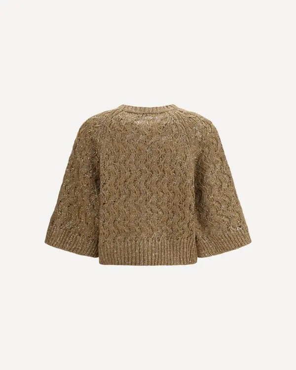 Brunello Cucinelli Open-stitch Sweater - Brown