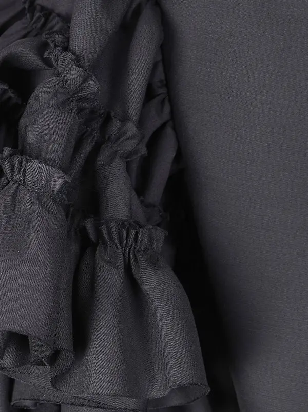 Dries Van Noten Casey Ruffled Peplum Top - Black