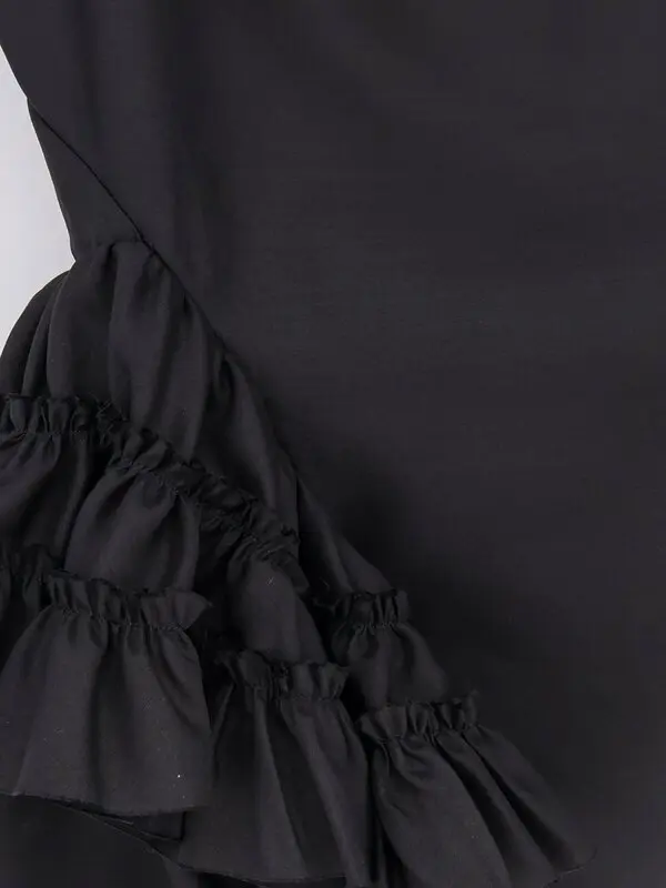 Dries Van Noten Casey Ruffled Peplum Top - Black