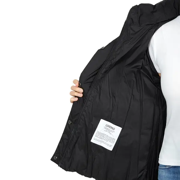 Max Mara Down Quilted Hooded Long Sleeve Coat - Black