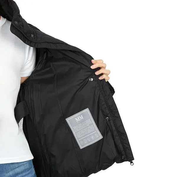 Max Mara Down Quilted Hooded Long Sleeve Coat - Black