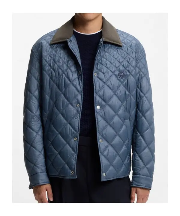 Hugo Boss Quilted Cotton-padded Long-sleeve Jacket