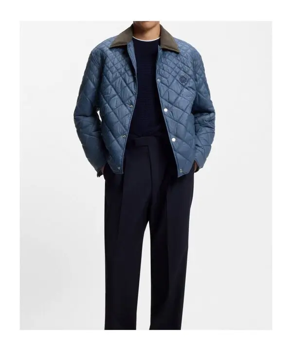 Hugo Boss Quilted Cotton-padded Long-sleeve Jacket
