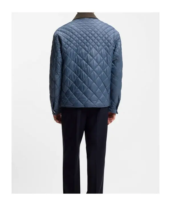 Hugo Boss Quilted Cotton-padded Long-sleeve Jacket