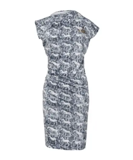 VIVIENNE WESTWOOD Draped Asymmetrical Mini Dress - Gray