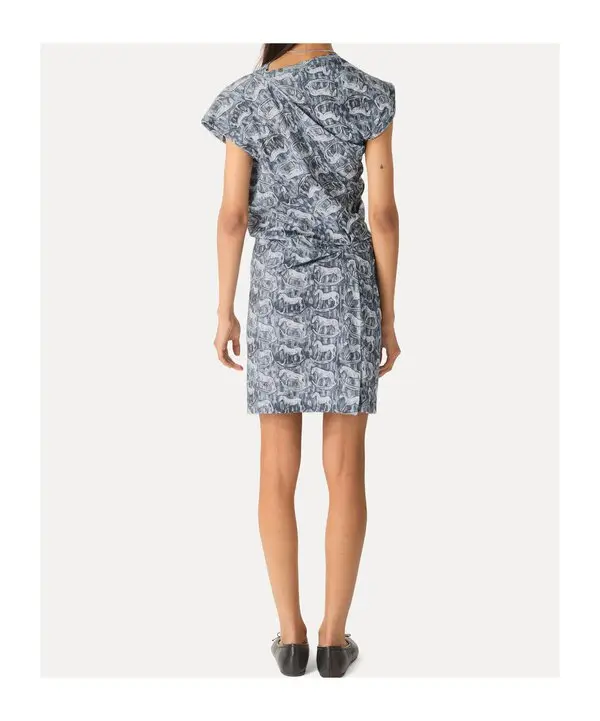 VIVIENNE WESTWOOD Draped Asymmetrical Mini Dress - Gray
