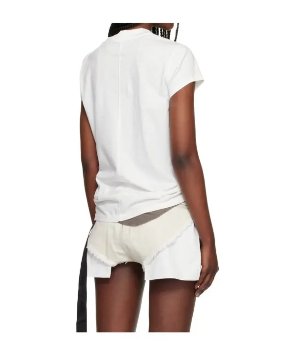 Rick Owens White Short Sleeve T-shirt - Opal/black