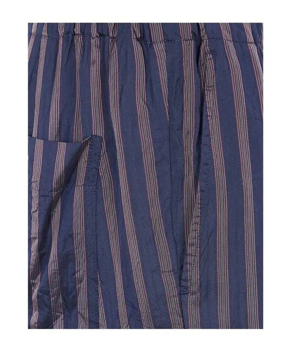 Dries Van Noten Pleated Wide Leg Trousers - Navy