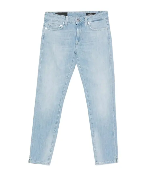DONDUP Slit Detail Five-pockets Jeans - Blue