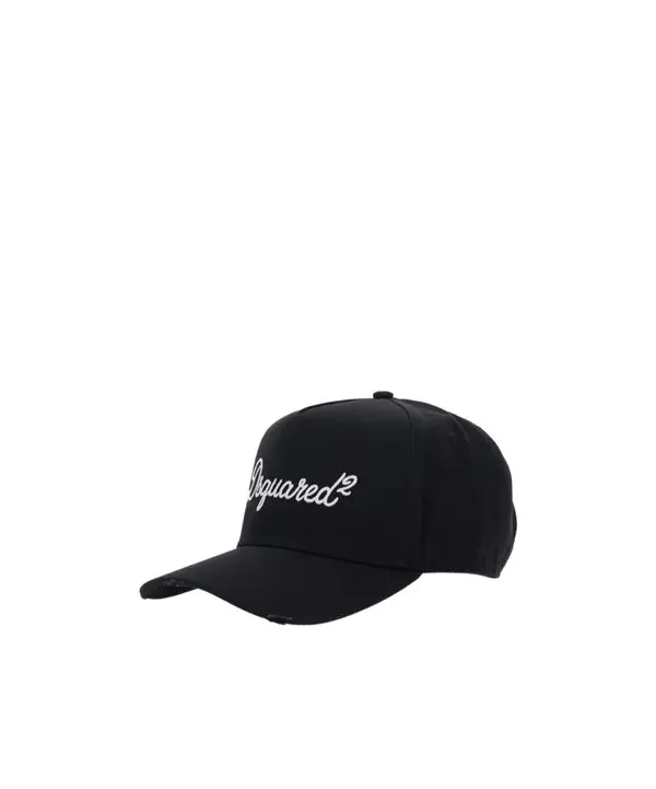 Dsquared2 Logo Embroidered Baseball Cap - Black