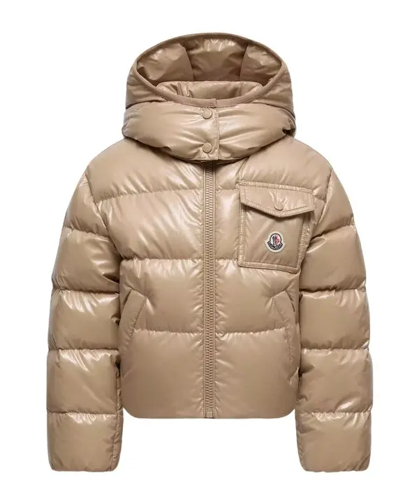 Moncler Andro Hooded Down Jacket - Beige