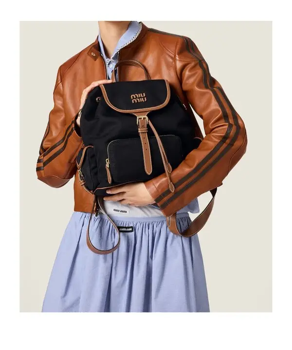 Miu Miu Logo Detailed Buckle Fastened Backpack