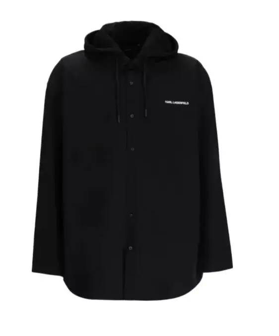 Karl Lagerfeld Logo Lettering Hooded Jacket