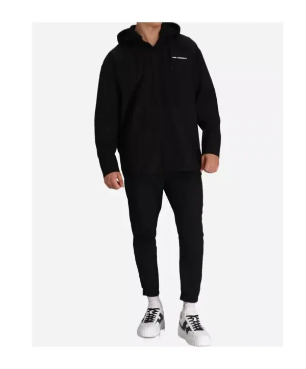 Karl Lagerfeld Logo Lettering Hooded Jacket