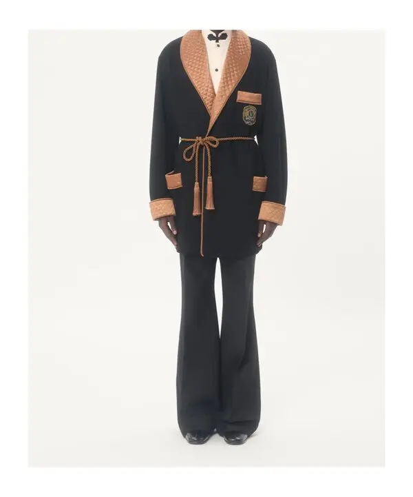 Valentino Garavani Long-sleeved Robe Jacket With Tasseled Belt