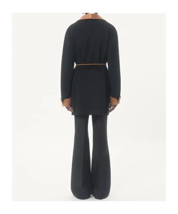 Valentino Garavani Long-sleeved Robe Jacket With Tasseled Belt